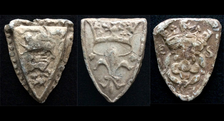 Medieval Shield-shaped Lead Weights - Malton Museum